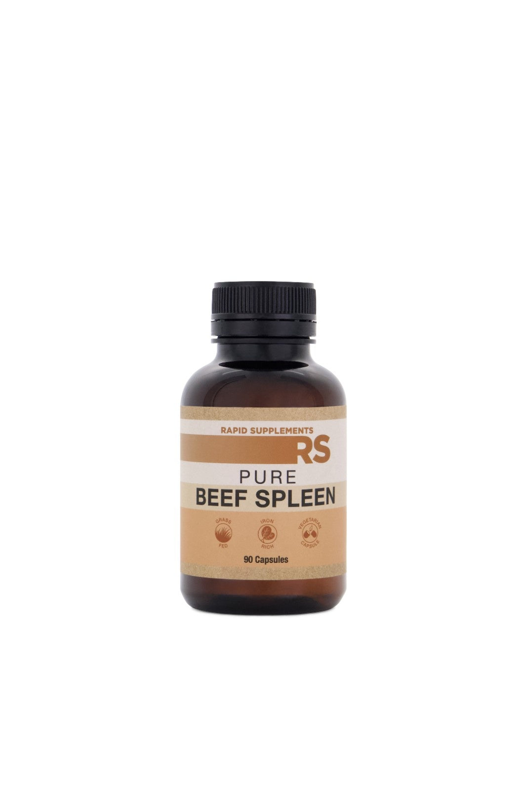 Grass-Fed Beef Spleen Capsules (90 Caps) - Heme Iron 15mg Per Serve ...